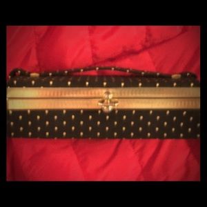 Bags | Vintage Black And Gold Small Purse Train Case | Poshmark